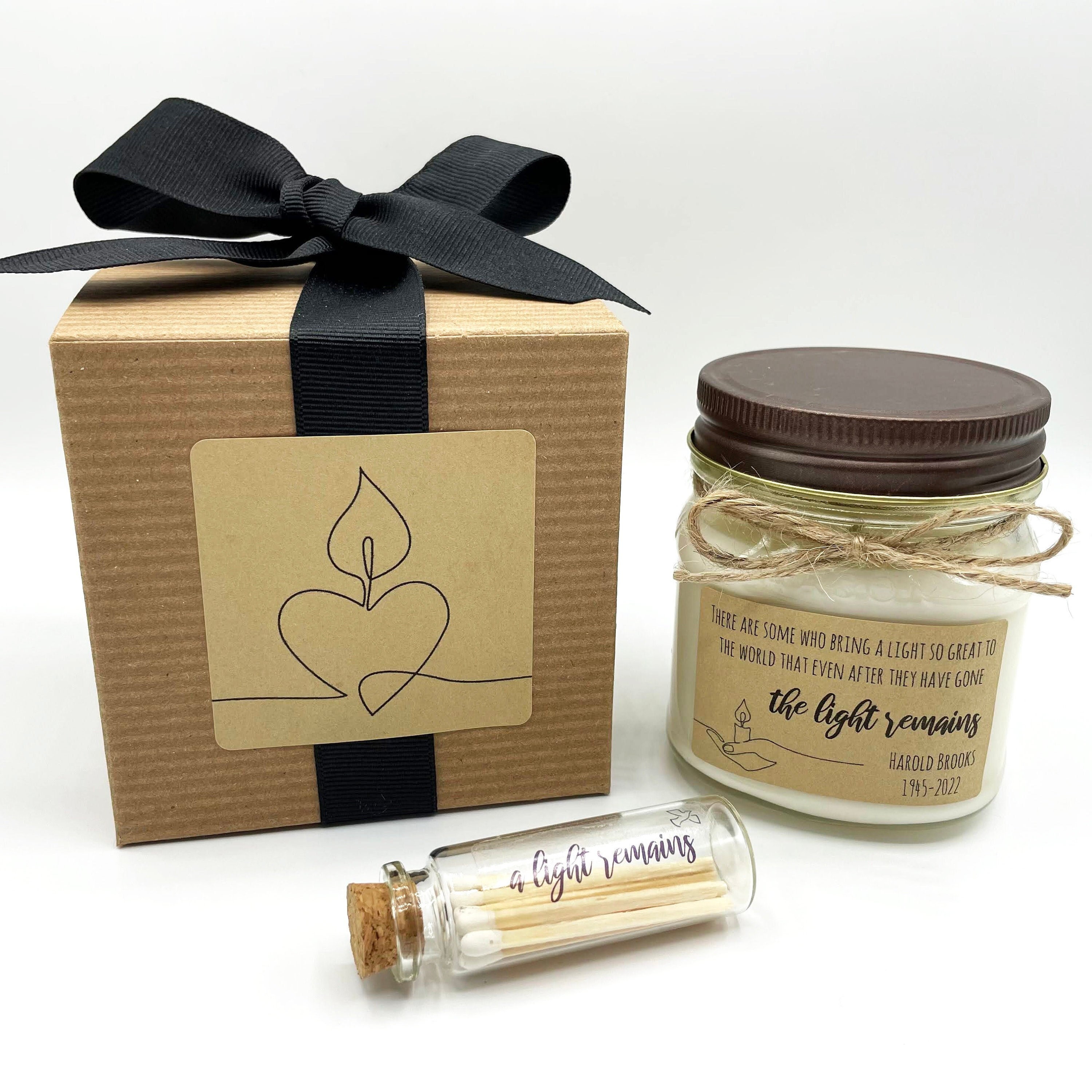 Personalized Sympathy Gift Memorial Candle Condolence Gift in Memory of ...