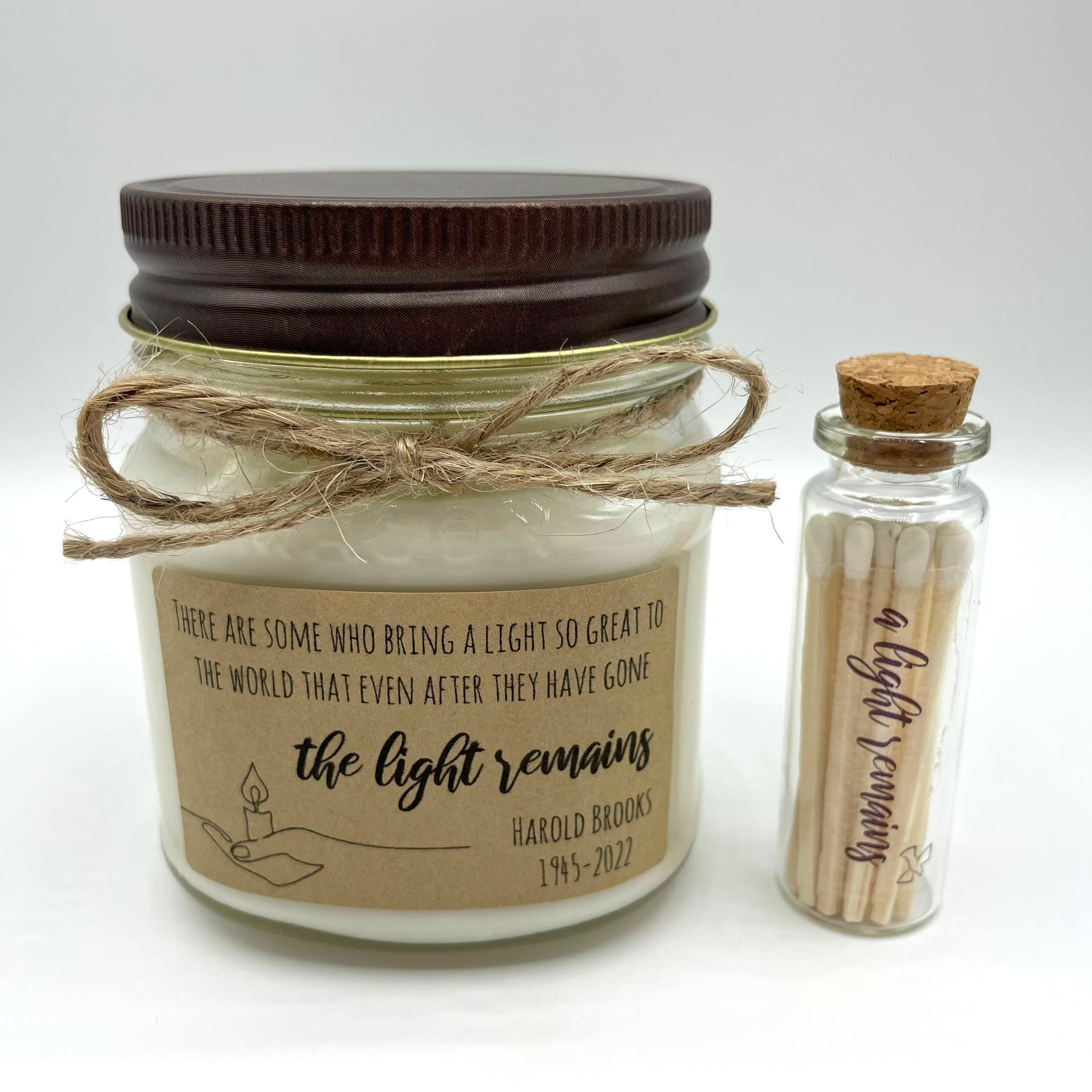 Personalized Sympathy Gift Memorial Candle Condolence Gift in Memory of ...