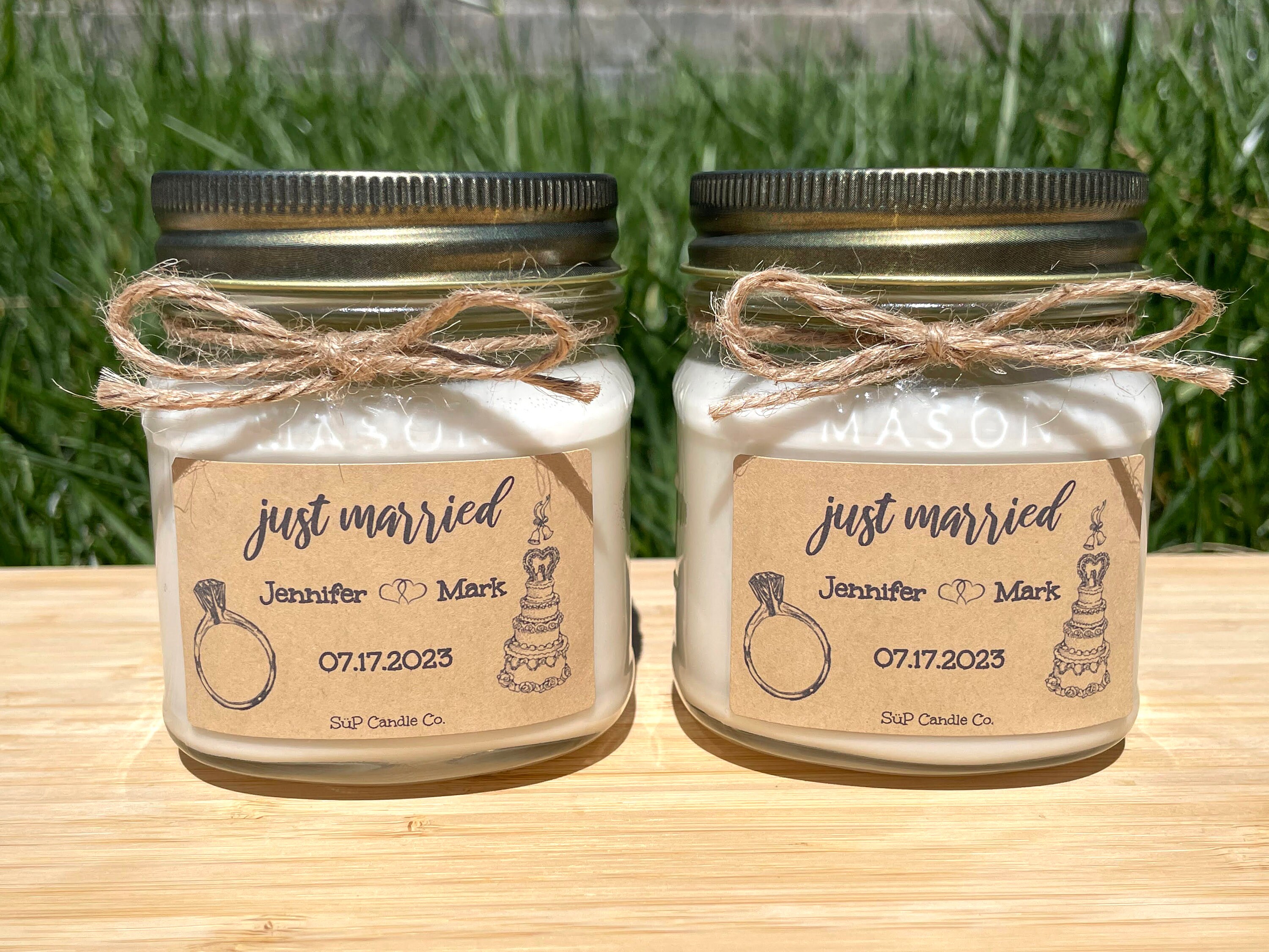 Personalized Wedding Gift Box Wedding Candle Gift Box Two 8 Oz. Soy Wax ...