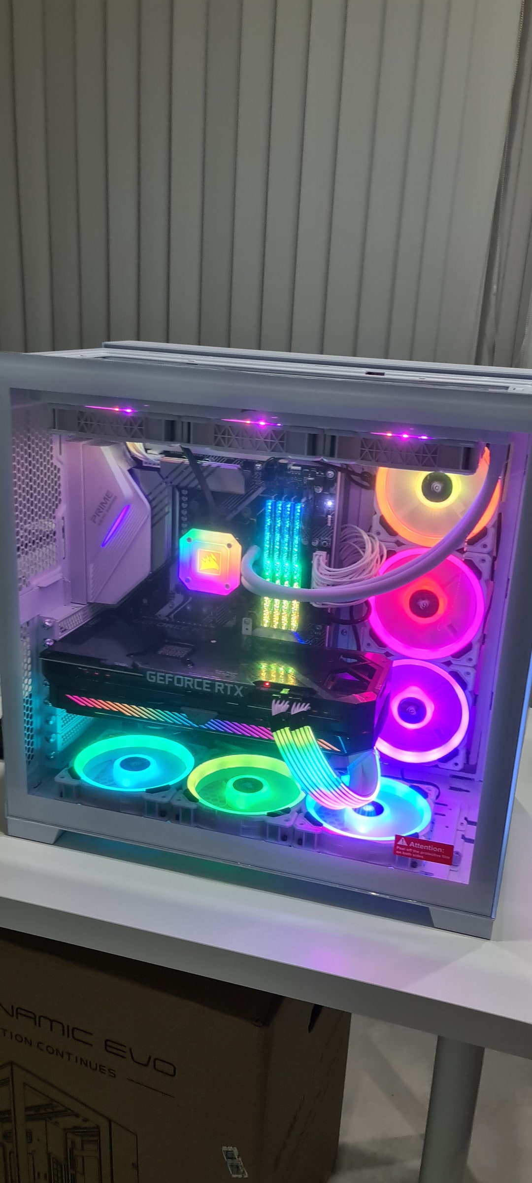 Liquid Cooled Custom Built White Gaming PC With AMD 7 5700x and ASUS ...