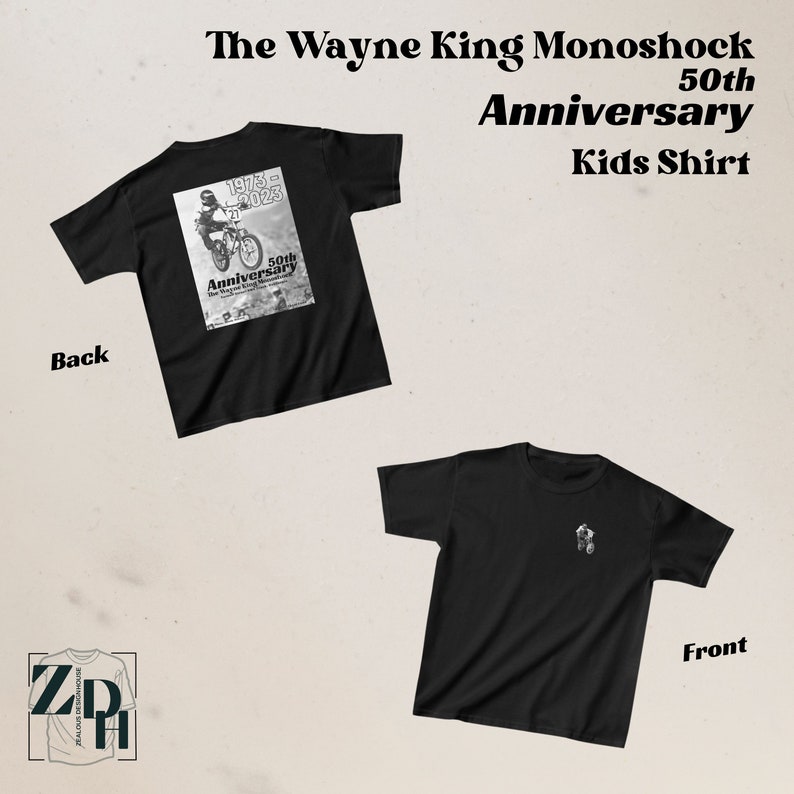 Kids- Wayne King 50th Anniversary Monoshock BMX Kids Heavy Cotton Tee ...