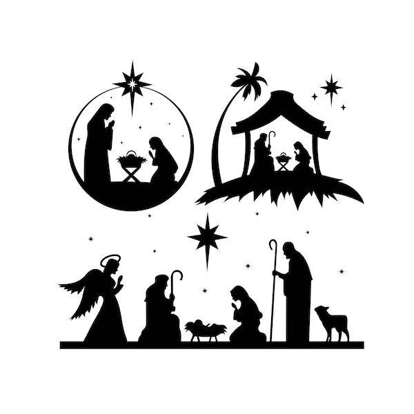 Nativity Svg - Etsy