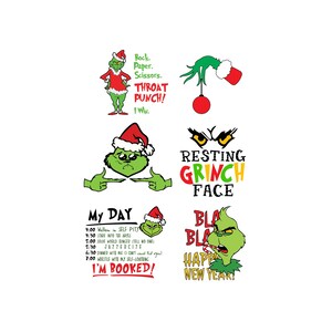 The Grinch Svg Bundle Cricut and Png Files, Ew People Grinch Svg - Etsy