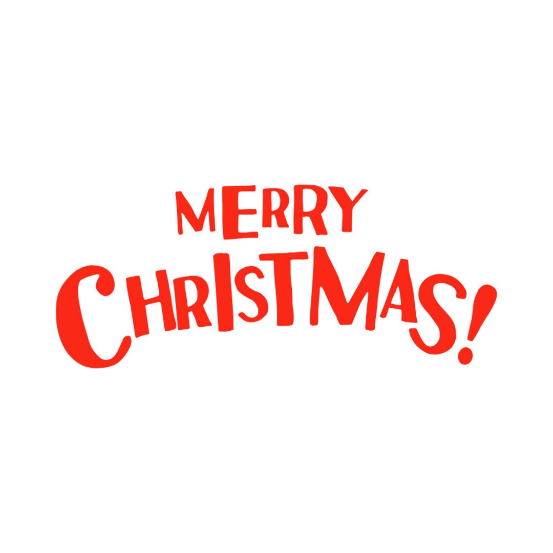 Merry Christmas Letters SVG, Merry Christmas Red Letters - Etsy