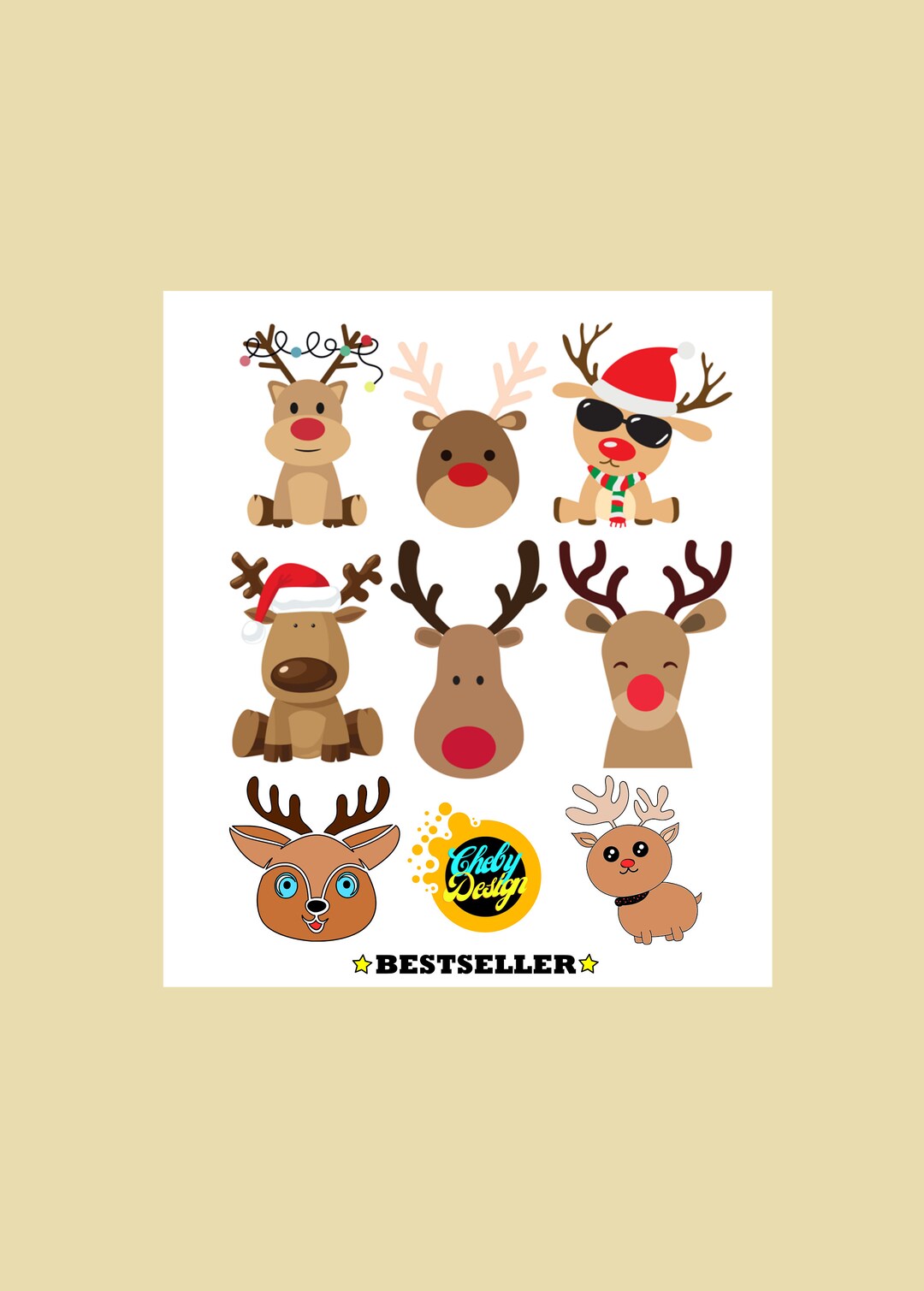 Reno SVG, Cara de reno Svg, Reno de Navidad Svg, Reno Rudolph svg, Reno ...