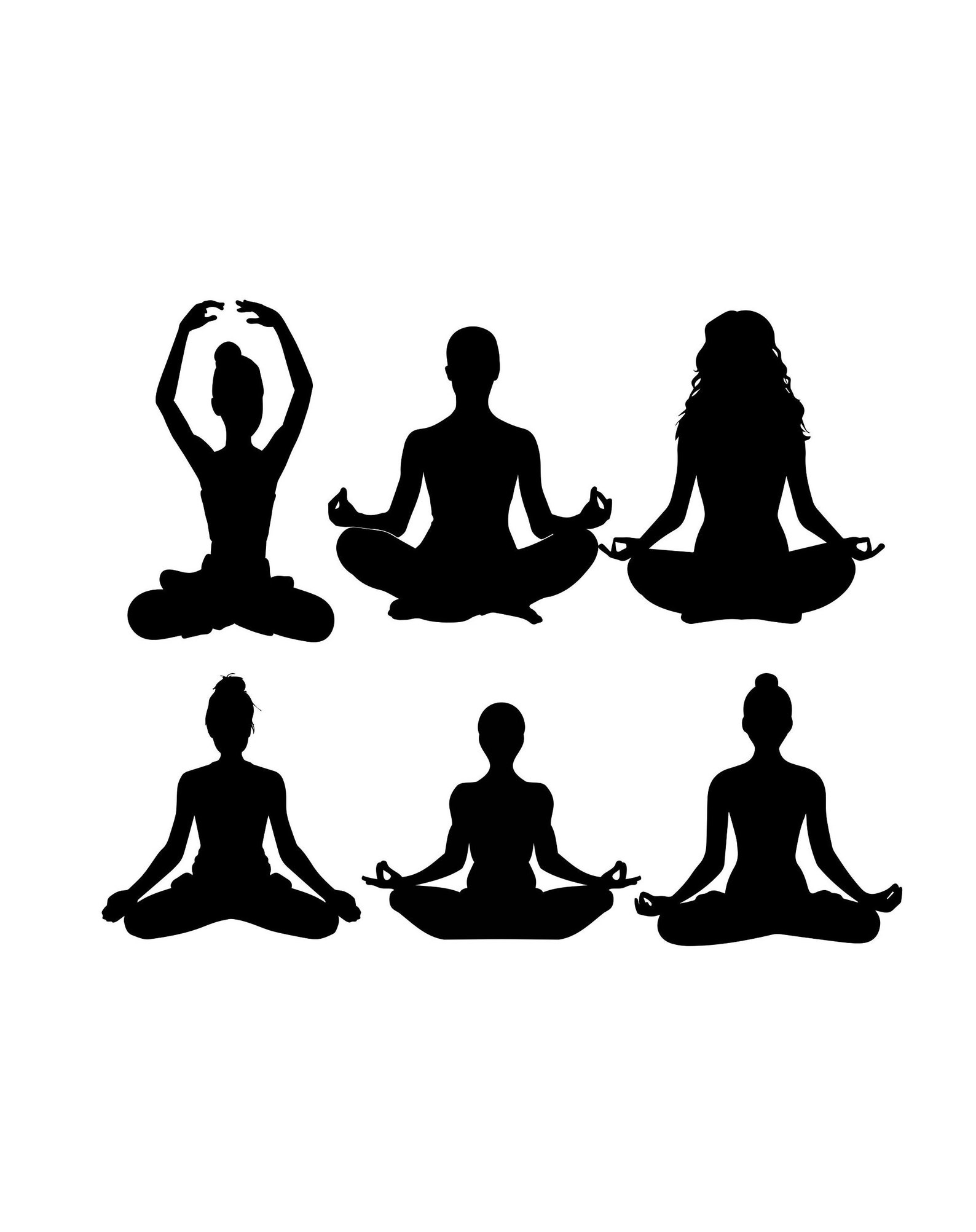 Yoga Svg, Yoga Clipart Svg,yoga Silhouette SVG, PNG, Yoga Bundle SVG ...
