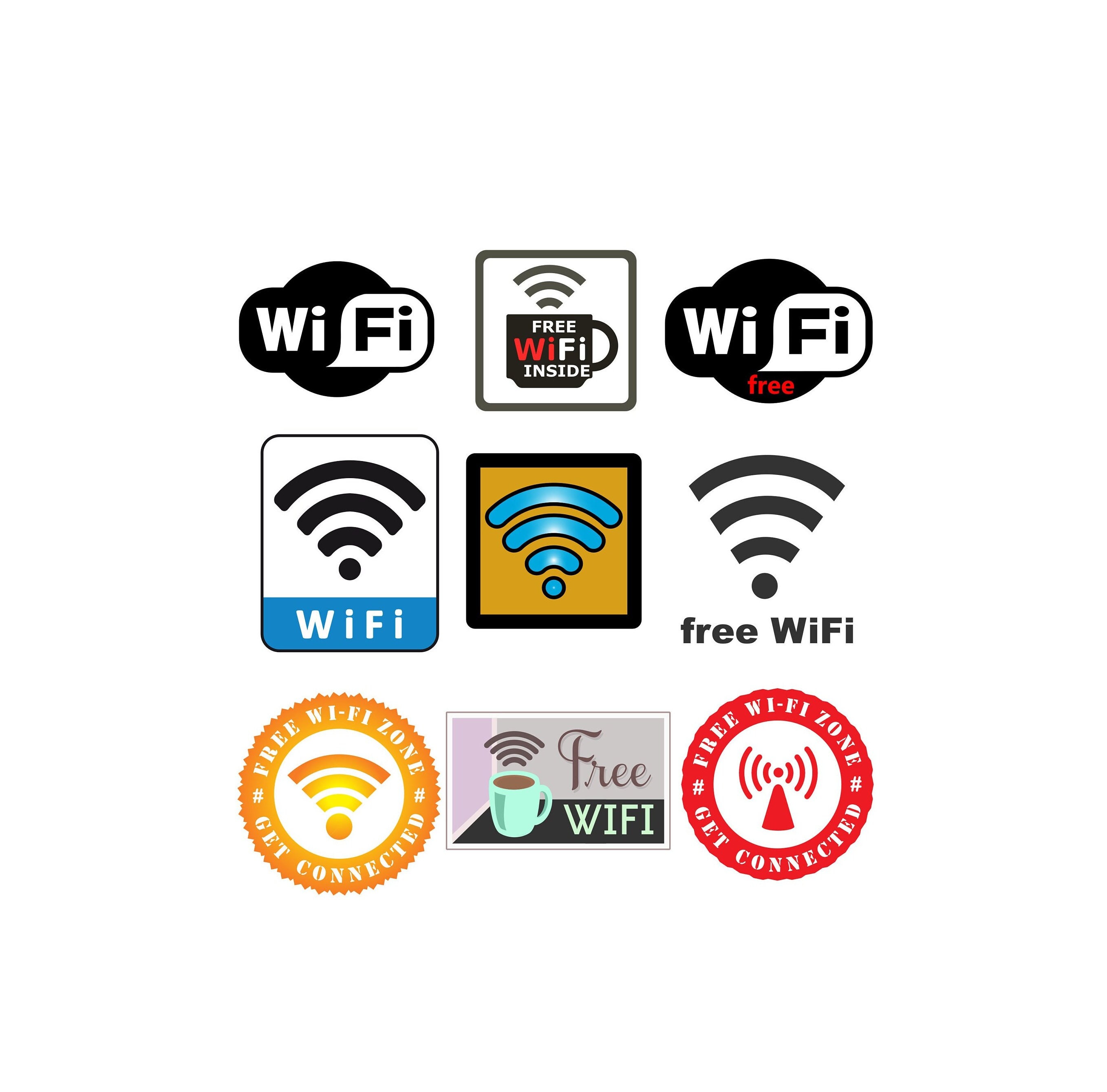 Free Wifi Logo SVG, Wifi SVG, Wifi Logo SVG - Etsy