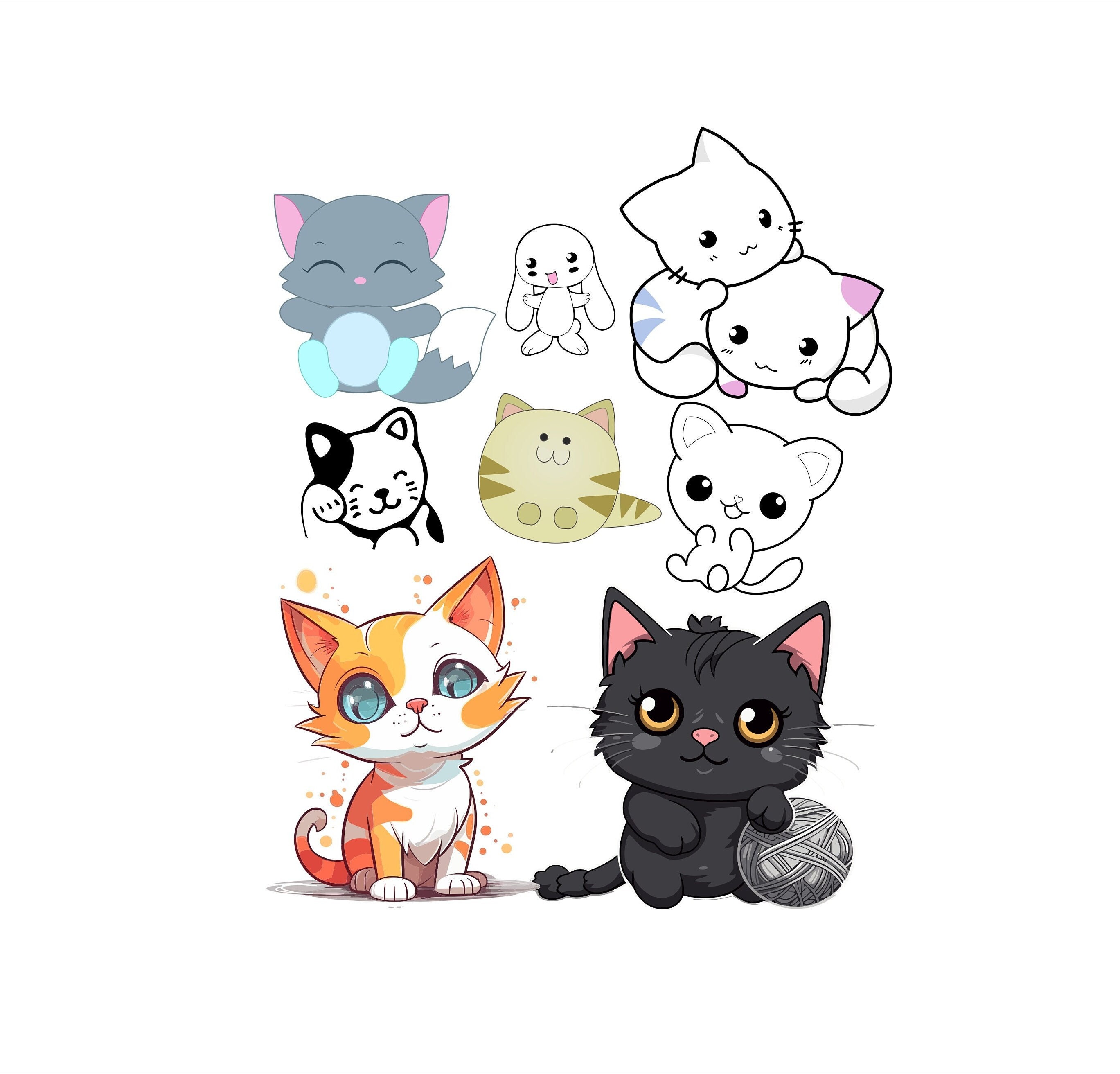 Cute Kittens Svg, Cute Cat Svg, Cute Animal SVG, Kitten Svg - Etsy