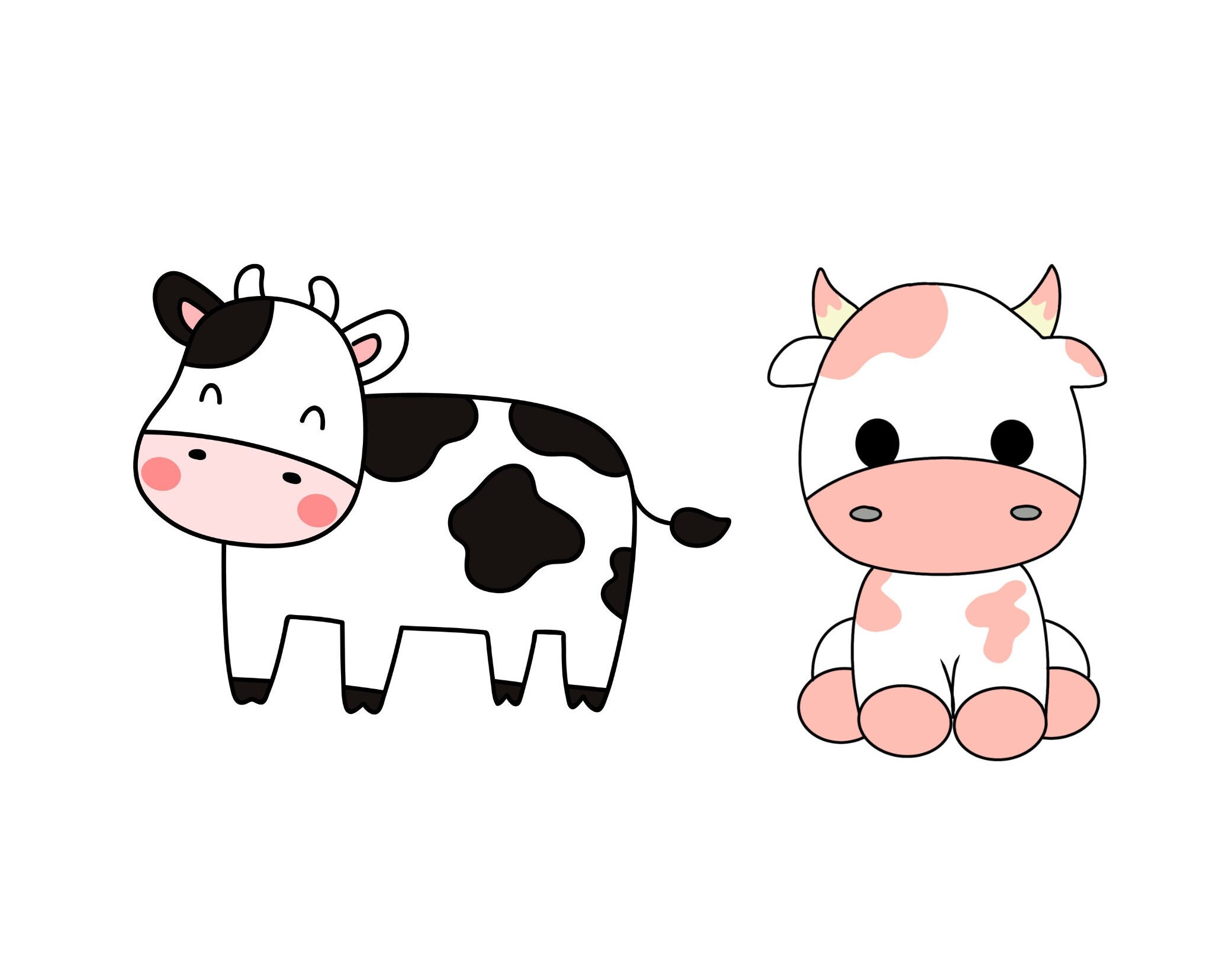 Baby Cow Svg Farm Animal Svg Cow Svg Animal Png Cute Cow Svg Baby Cow ...