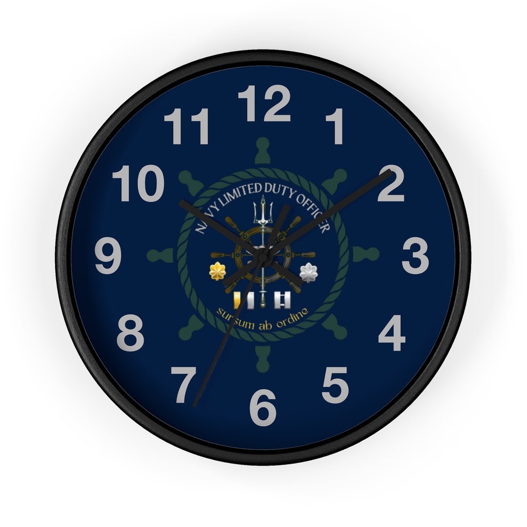 US Navy Limited Duty Officer Pride Wall Clock Navy LDO Retired Navy ...