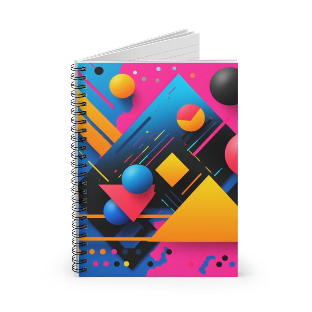 Cool Vintage 80s/90s Style Notebook Spiral Notebook Ruled Line - Etsy