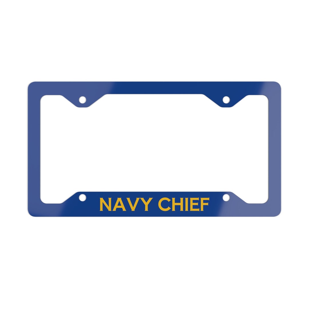 US Navy Chief Metal License Plate Frame Chief Pride United - Etsy