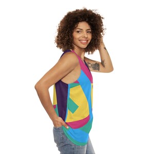 Retro 1980s Style Colorful Pattern Unisex Tank Top 80s and 90s Design ...
