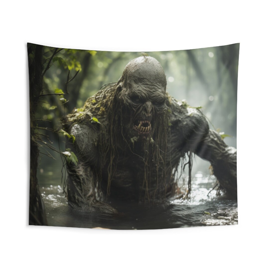 Scary Horror Swamp Monster Indoor Wall Tapestries - Etsy