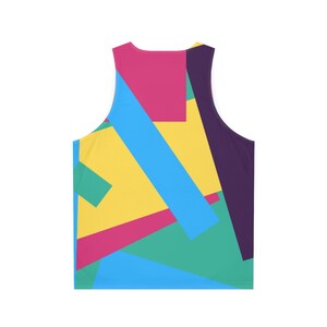 Retro 1980s Style Colorful Pattern Unisex Tank Top 80s and 90s Design ...