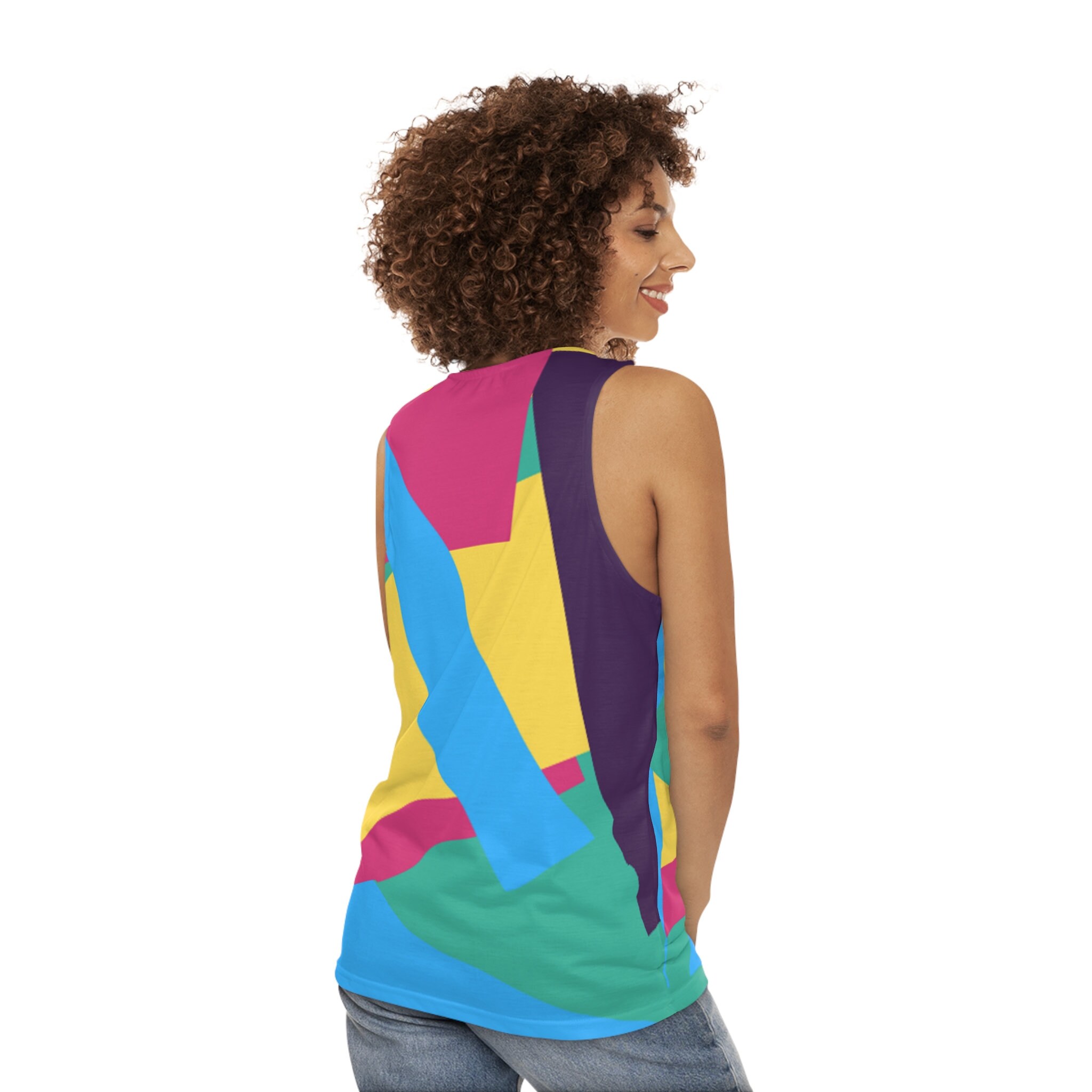 Retro 1980s Style Colorful Pattern Unisex Tank Top 80s and 90s Design ...