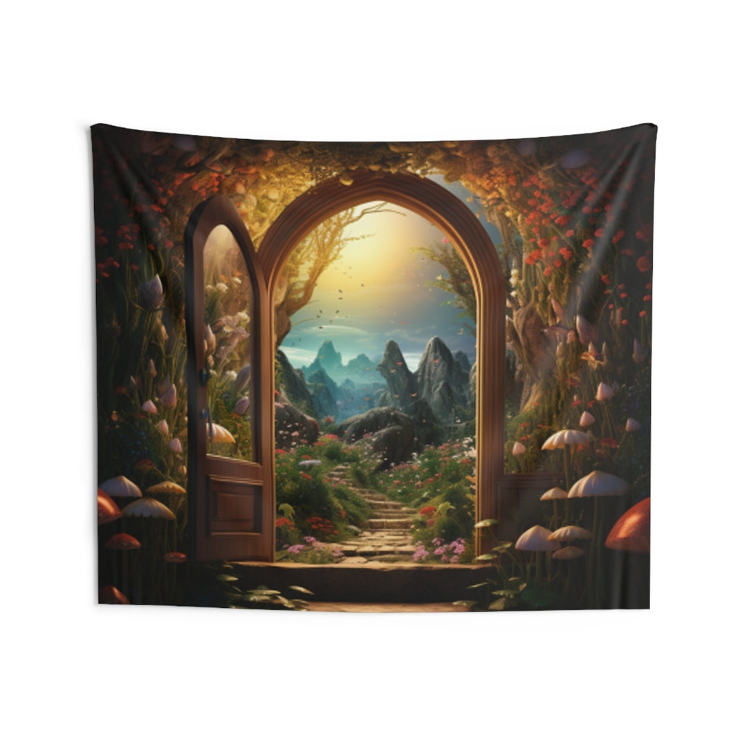Cool New Window to a Fantasy Land Large Indoor Wall Tapestries Awesome ...