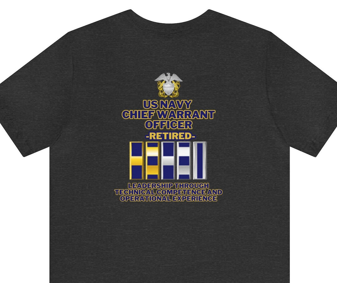 US Navy CWO Chief Warrant Officer Retired T-shirt Unisex Jersey Short ...