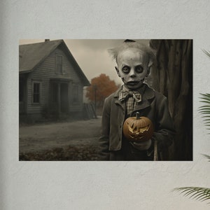 Vintage 1930s Style Horror Movie Rolled Poster Creepy Zombie Child ...