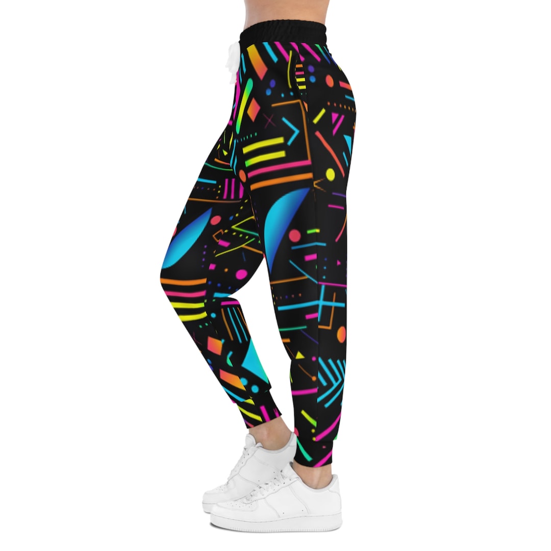 Retro 1980s Style Athletic Joggers Mens Fitness Pants Workout Pants ...