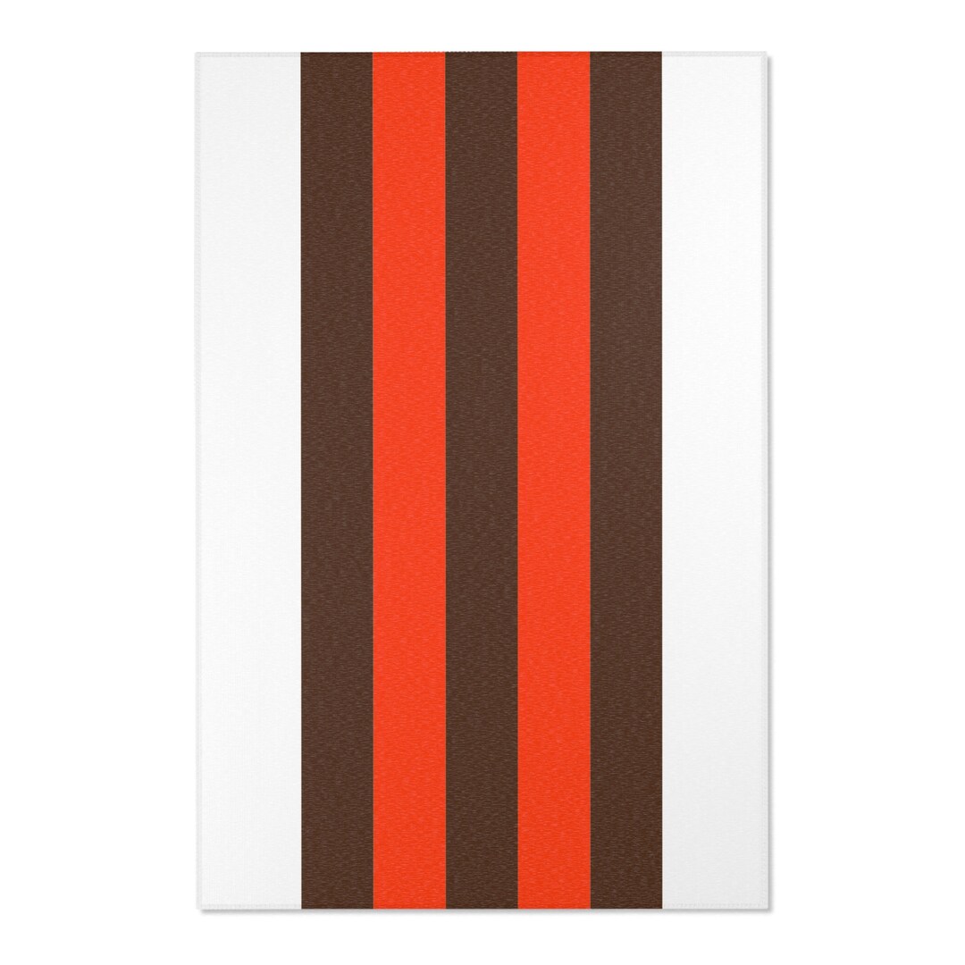 Cleveland Football Uniform Stripes Area Rugs - Etsy