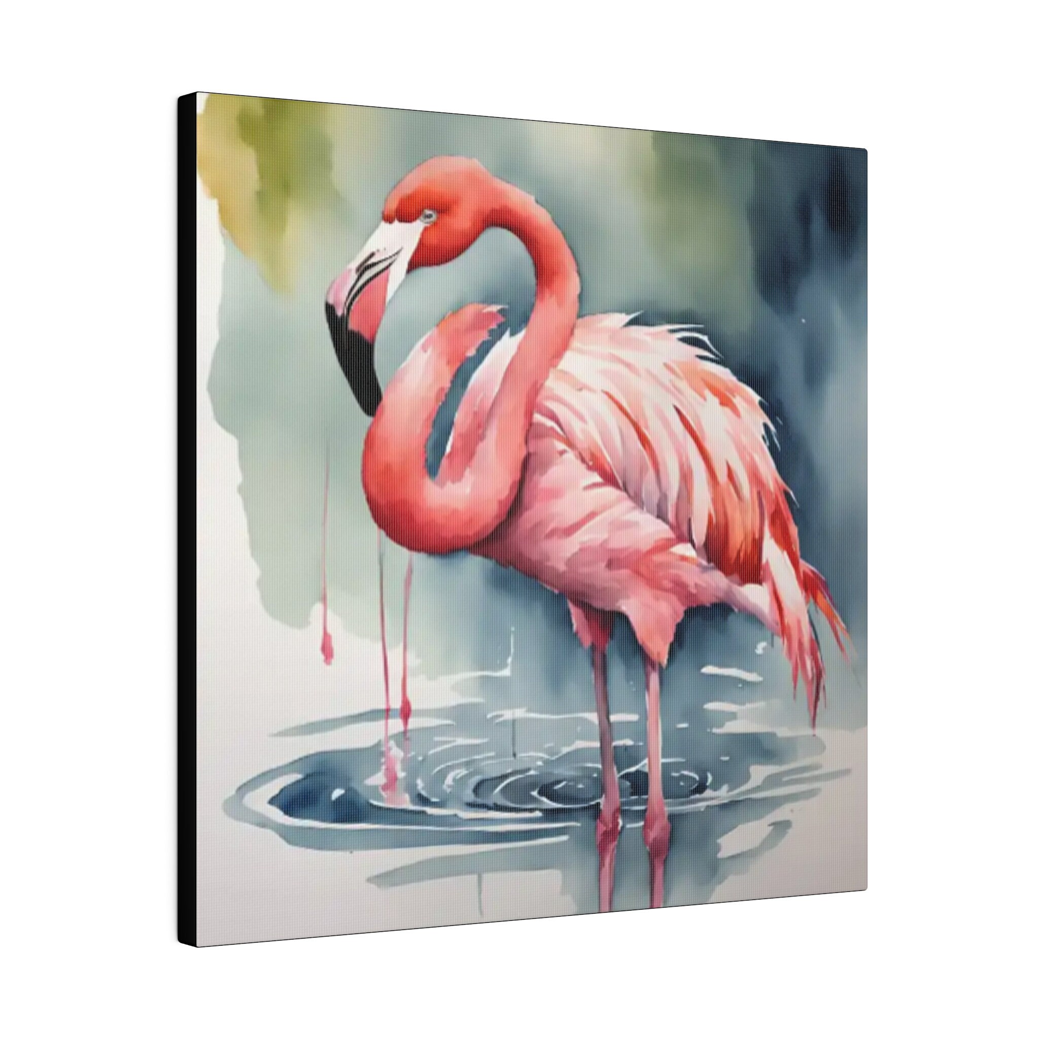 Modern Art Flamingo Canvas Painting - Etsy