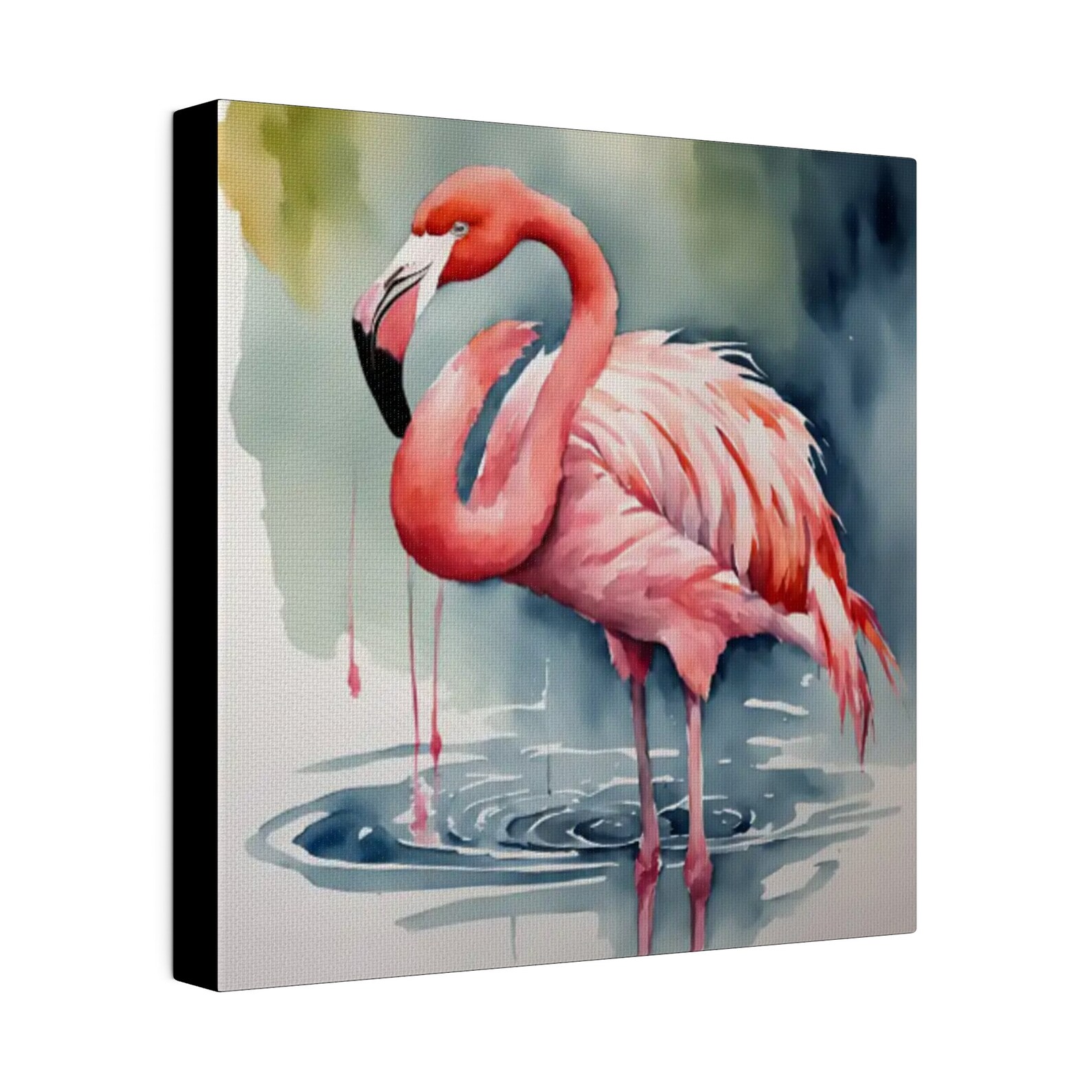 Modern Art Flamingo Canvas Painting - Etsy