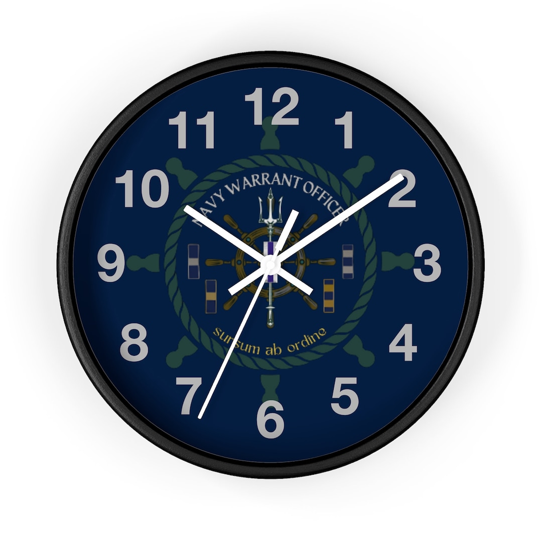 US Navy Warrant Officer Pride Wall Clock Navy CWO Chief Warrant Officer ...