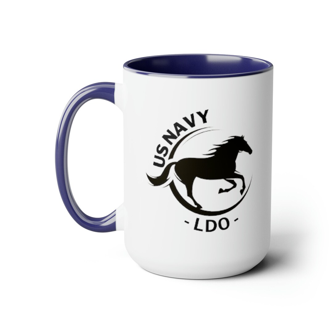 US Navy Limited Duty Officer LDO Two-tone Coffee Mugs 15oz Navy Pride ...