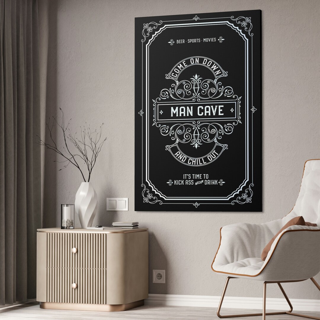 Man Cave Mega Poster, Man Cave Print, Man Cave Canvas Print, Man Cave ...