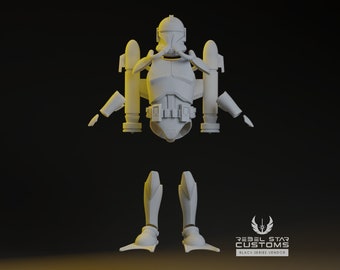 1:12 Scale Scuba Clone Trooper Clone Wars Star Wars Black Series Figure ...