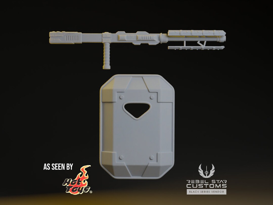 Imperial Remnant Commando’s Shield & Baton - Star Wars 3D Prints - Etsy