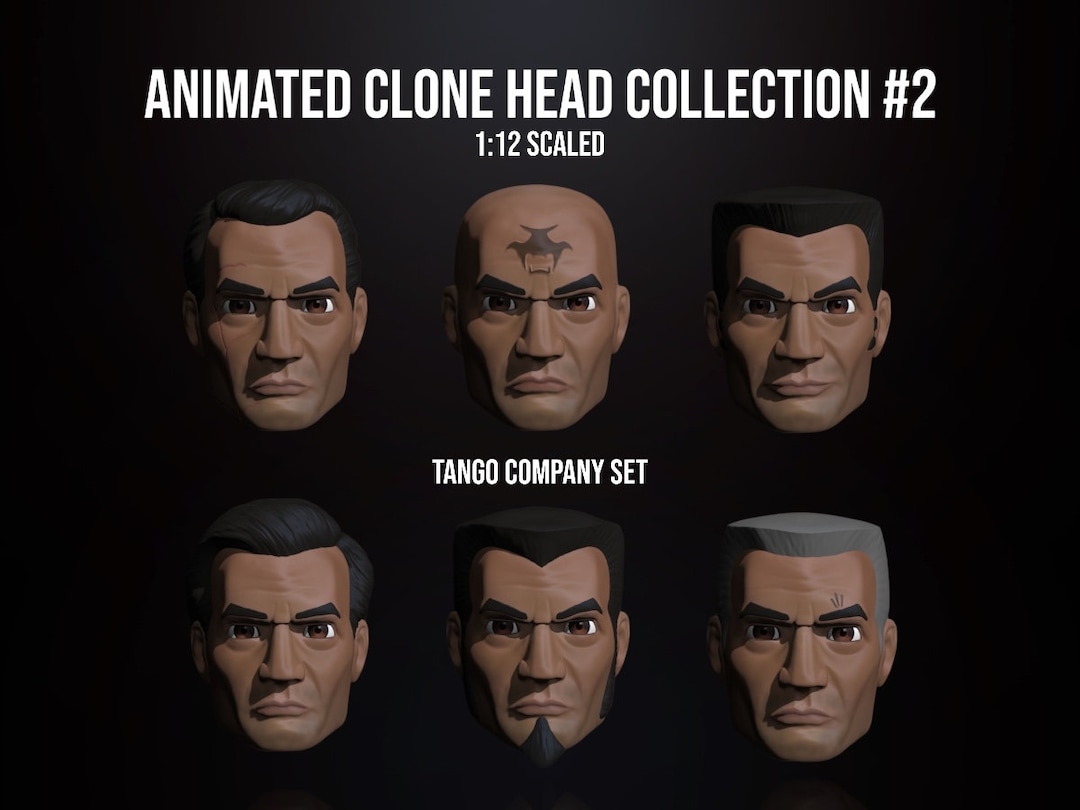 Animated Clone Head Collection #2 - Star Wars Black Series 6inch - Etsy
