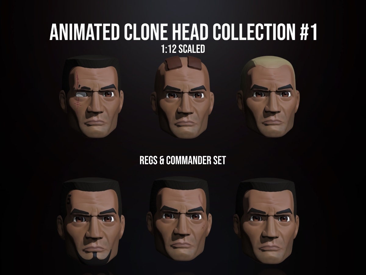 Animated Clone Head Collection 1 Star Wars Black Series 6inch - Etsy