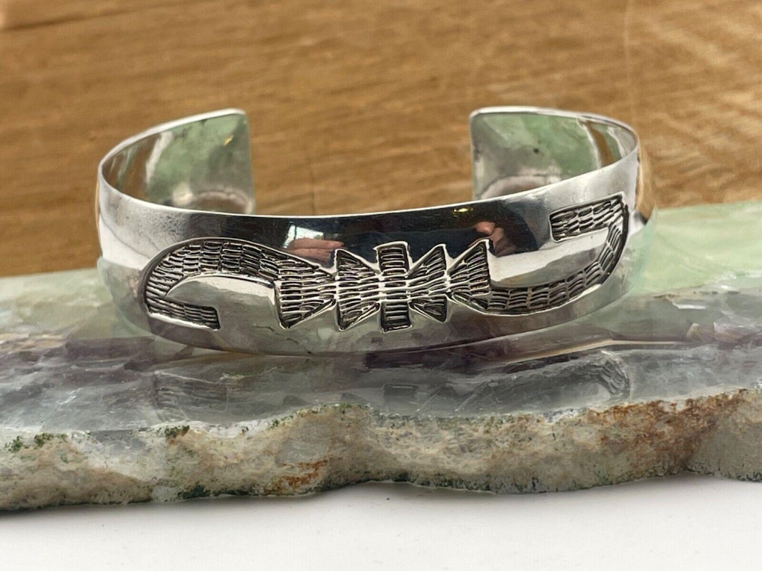 Vintage Jason Livingston Signed Navajo Sterling Silver Cuff Bracelet--1185.24 - Etsy