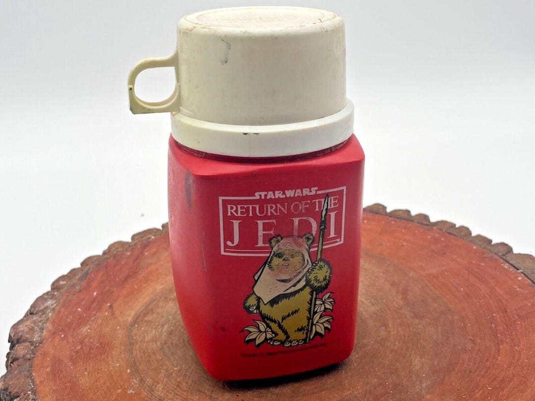 1983 Star Wars Return of the Jedi Ewok Plastic 8oz Thermos Original ...