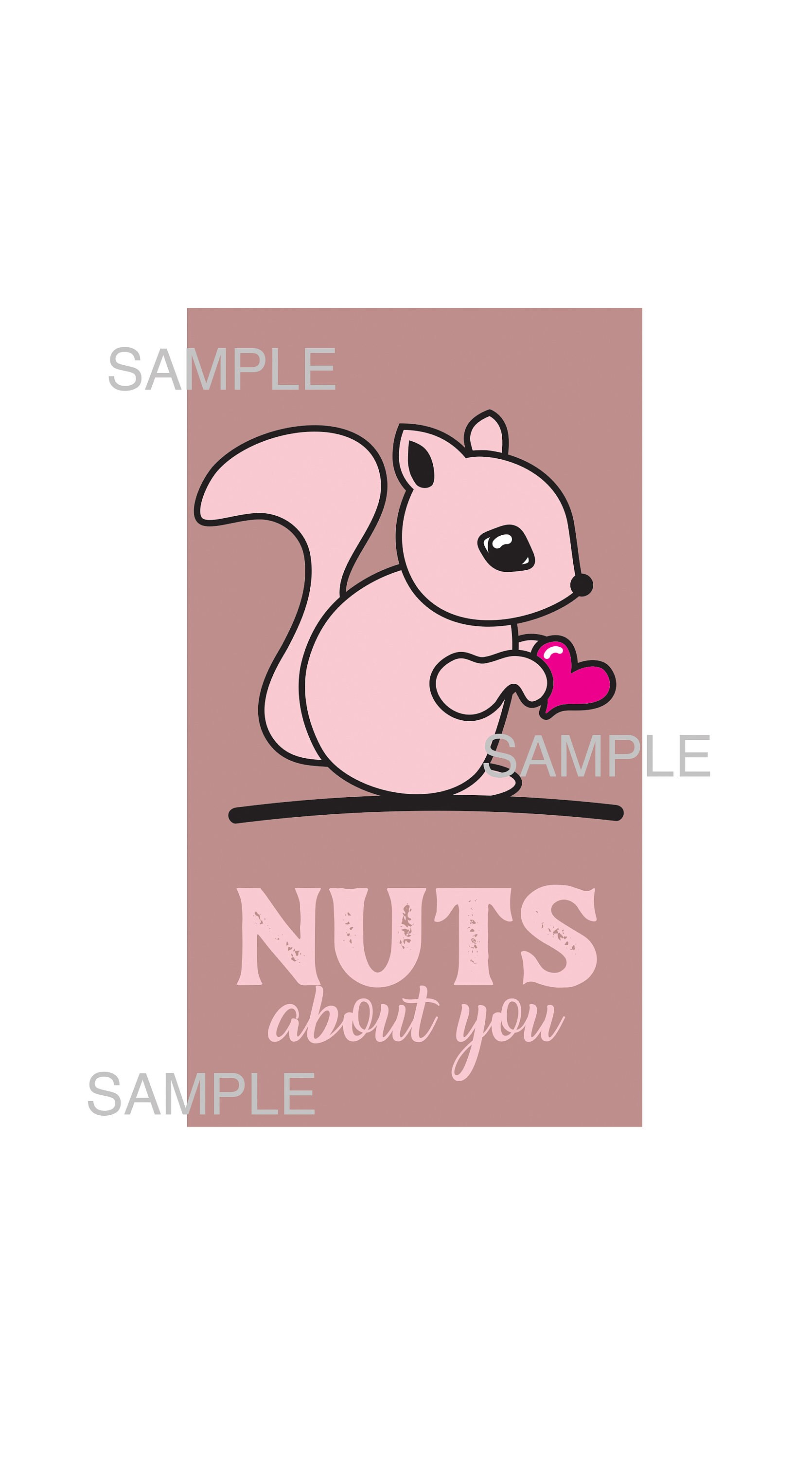 Printable | Valentines Gift Tags | Nuts About You | - Etsy