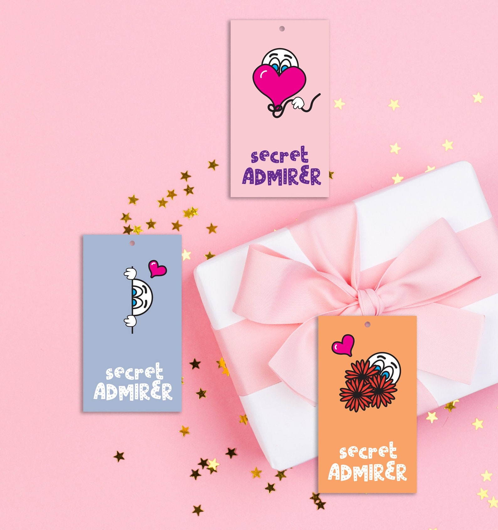 Printable | Valentines Gift Tags | Secret Admirer | - Etsy