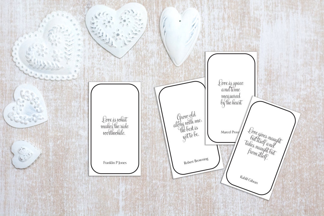 Printable Love Quote Tags Wedding Favour Tags Bomboniere Tags ...