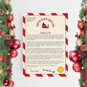 Letter From Santa, Editable Santa Letter, Personalized Santa Letter ...