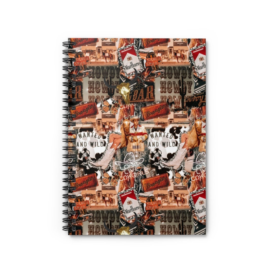 Howdy Cowboy Spiral Notebook Ruled Line - Etsy