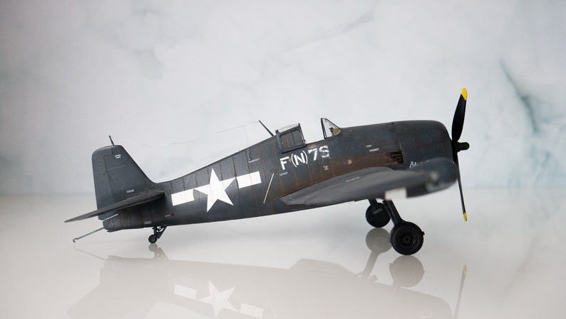 Built F6F-5N Hellcat 1/48 Aircraft Model WW2 - Etsy
