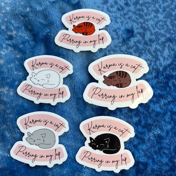 Karma is a Cat Sticker - Etsy