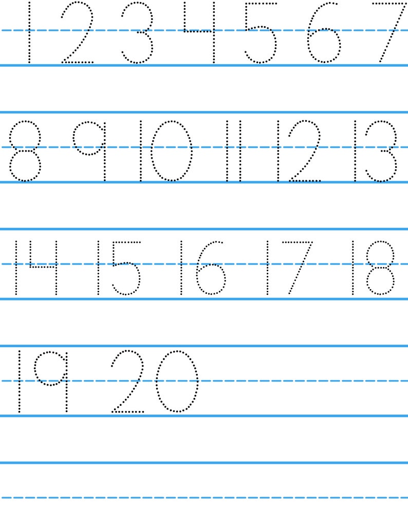 Printable Tracing Worksheet Bundle Alphabet Number Letter - Etsy