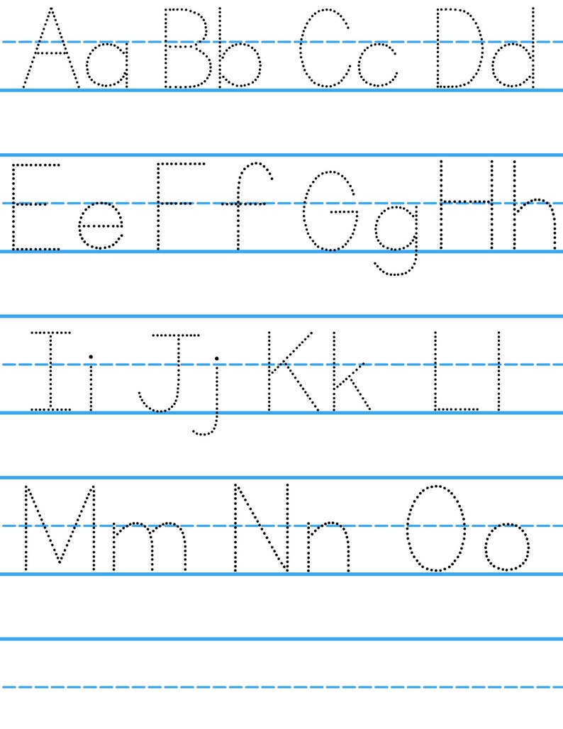 Printable Tracing Worksheet Bundle Alphabet Number Letter - Etsy