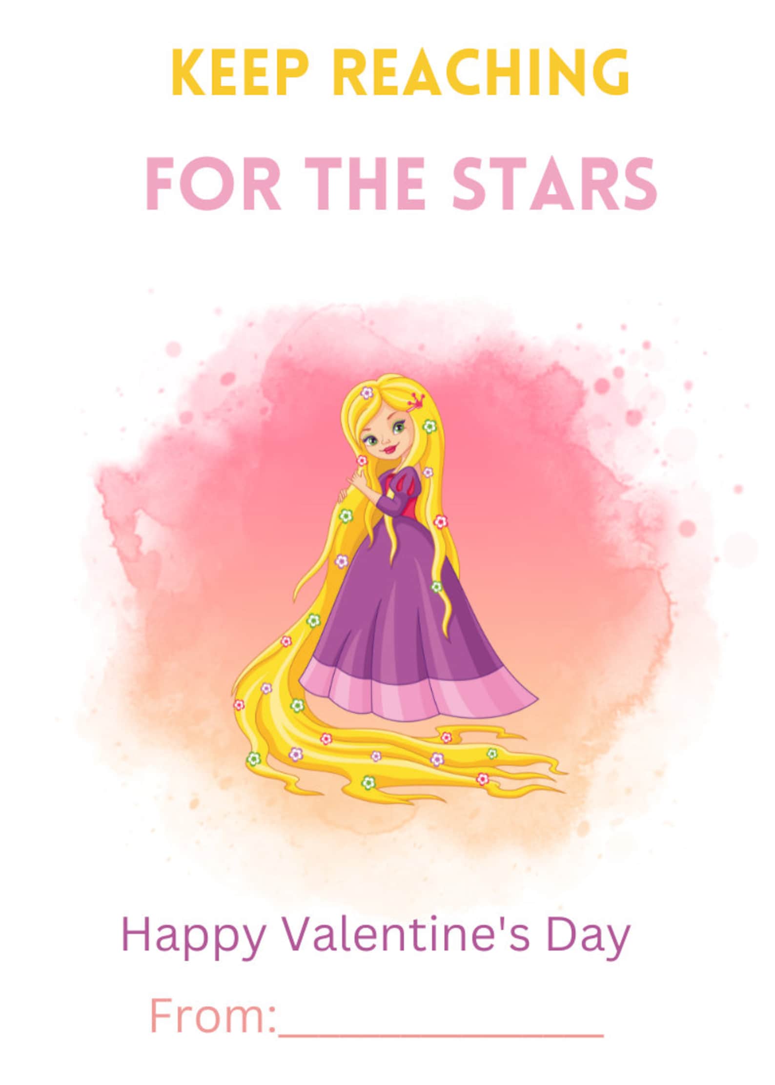 Princess Valentines Day Card, Digital Valentines Cards for Kids ...