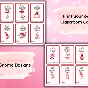 Gnome Valentine Cards, Classroom Cards, Printable Valentine Cards ...