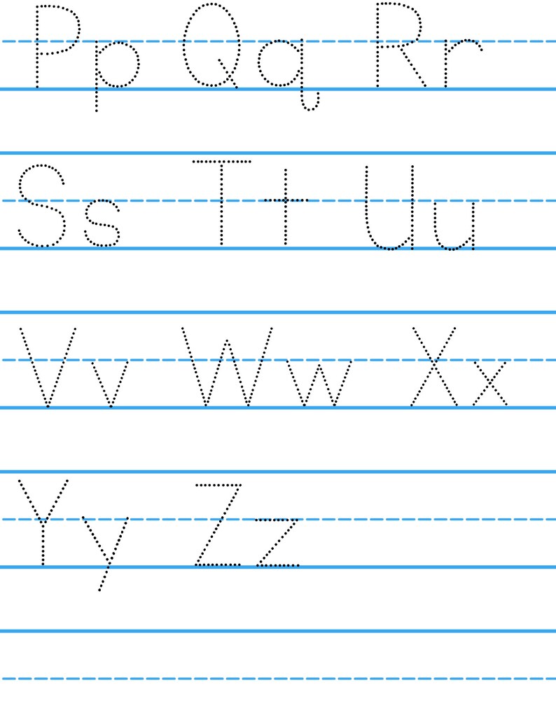 Printable Tracing Worksheet Bundle Alphabet Number Letter - Etsy