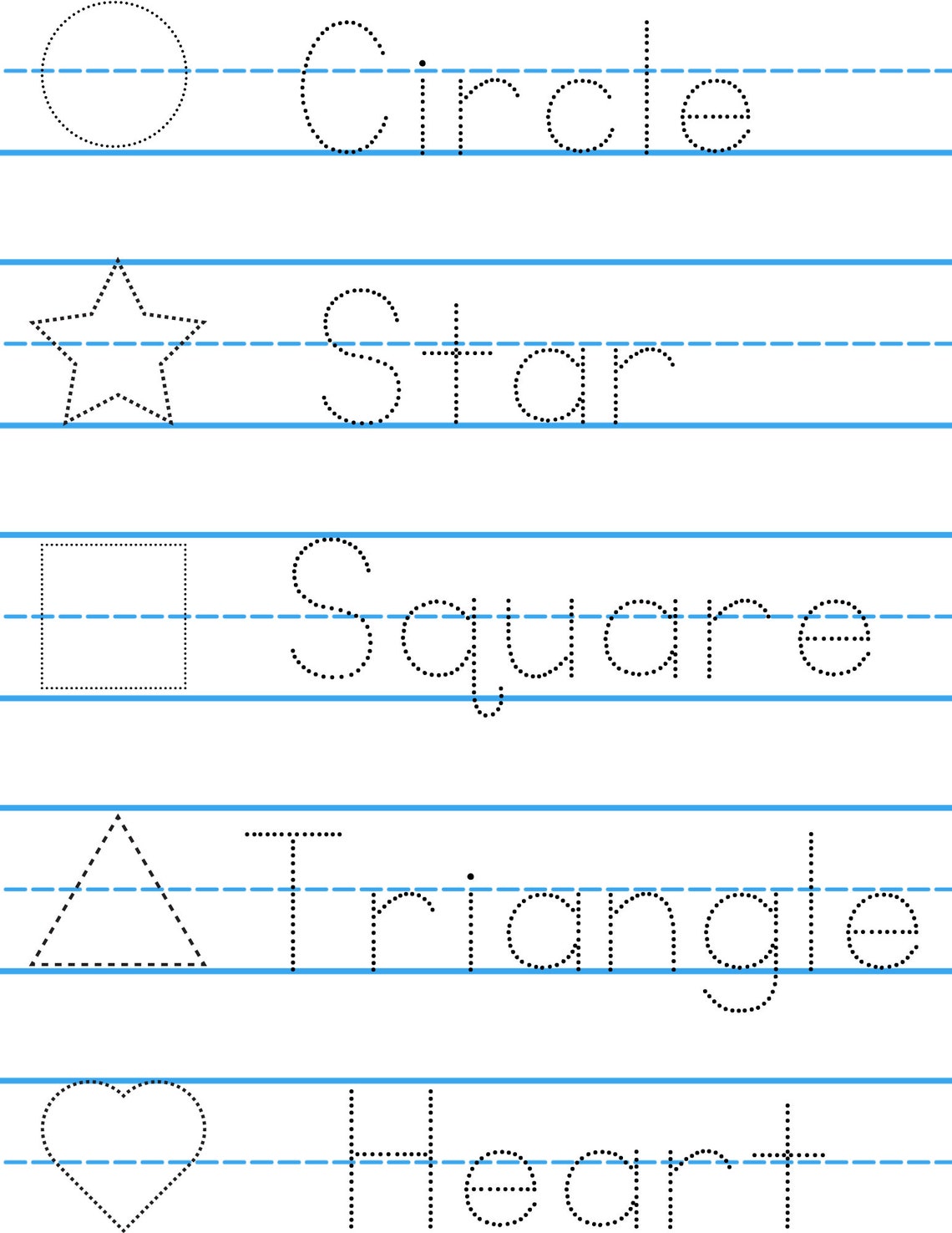 Printable Tracing Worksheet Bundle Alphabet Number Letter - Etsy