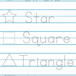 Printable Tracing Worksheet Bundle Alphabet Number Letter Shape Tracing ...